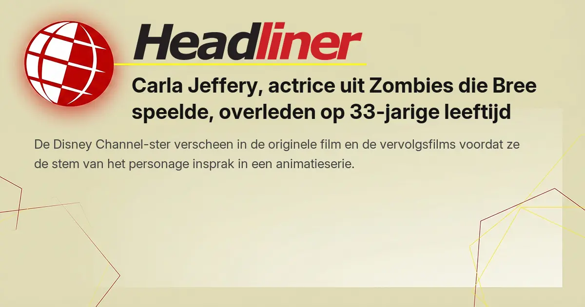 Carla Jeffery Actrice Uit Zombies Die Bree Speelde Overleden Op 33