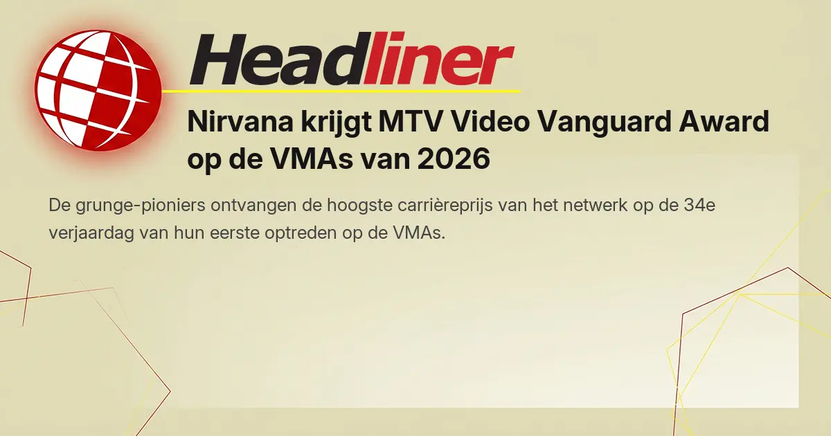 Nirvana Krijgt Mtv Video Vanguard Award Op De Vmas Van 2026