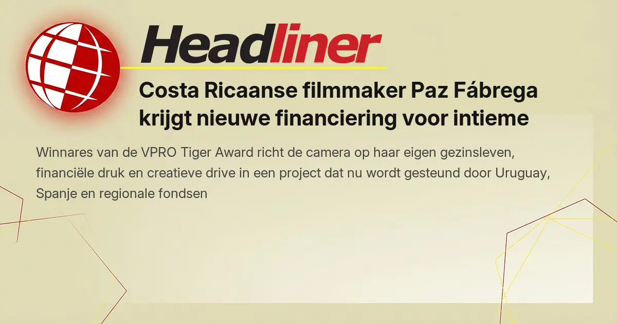 Costa Ricaanse filmmaker Paz Fábrega krijgt nieuwe financiering voor ...