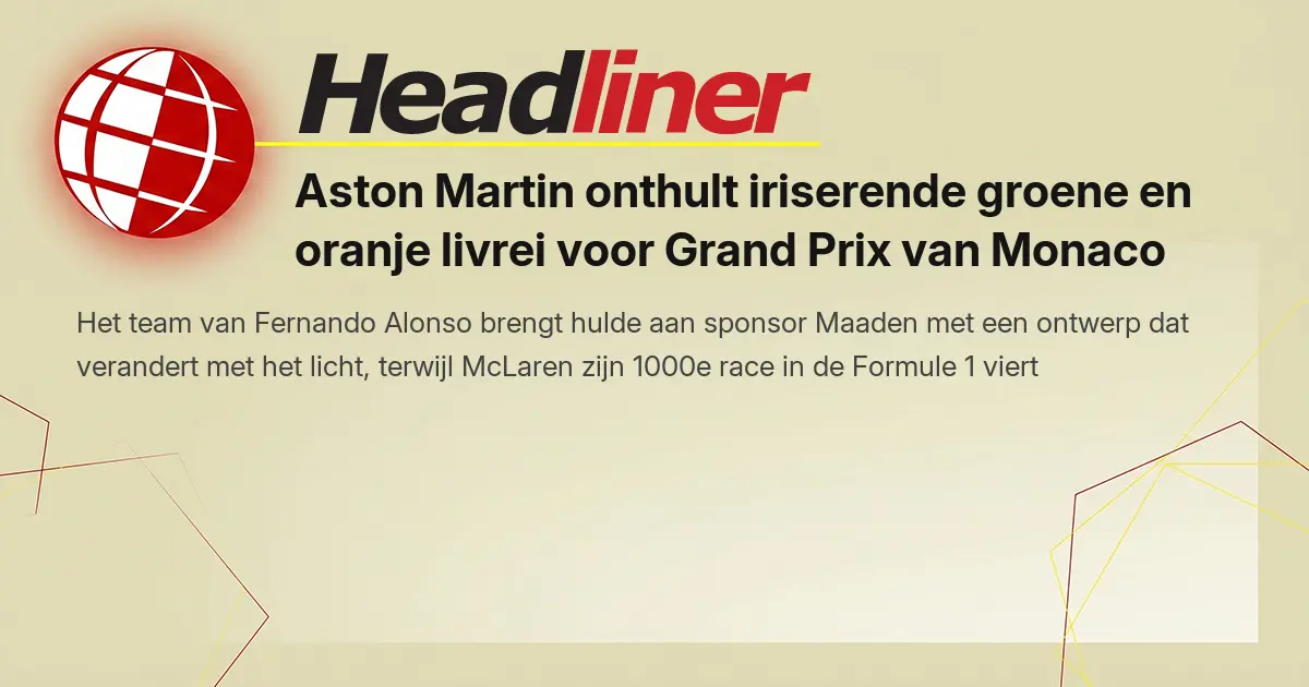 Aston Martin onthult iriserende groene en oranje livrei voor Grand Prix ...