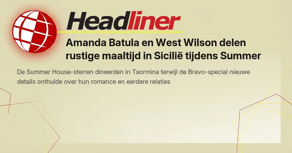 Amanda Batula en West Wilson delen rustige maaltijd in Sicilië tijdens ...