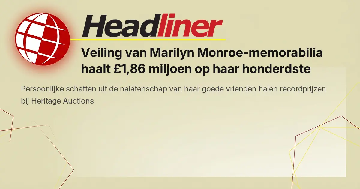 Veiling van Marilyn Monroe-memorabilia haalt £1,86 miljoen op haar ...