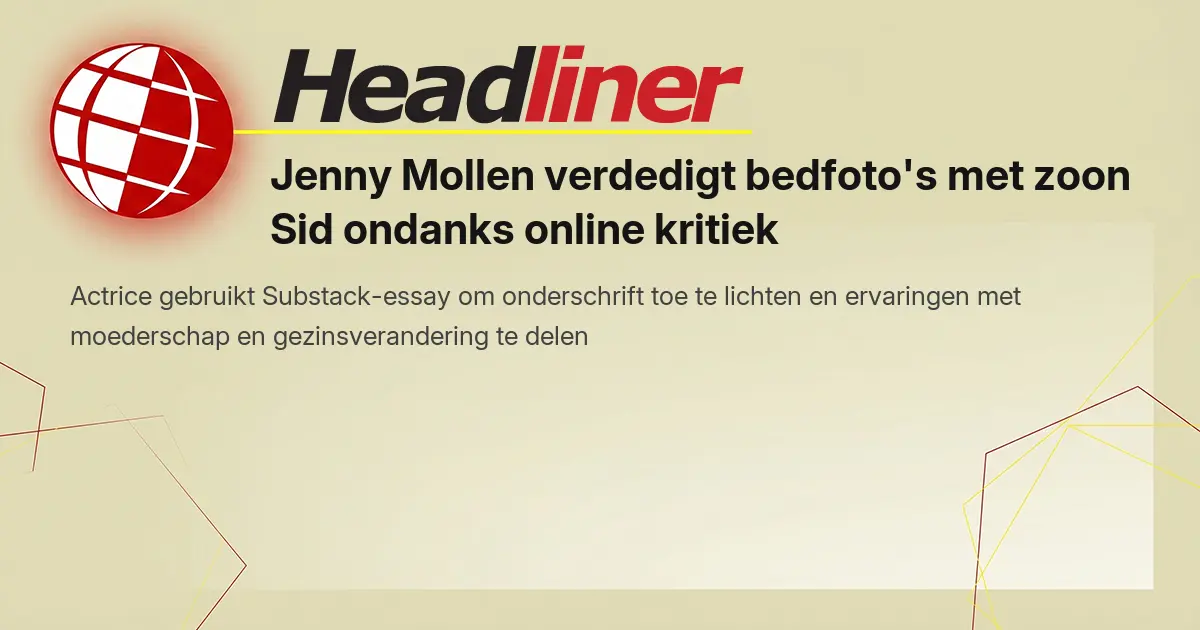 Jenny Mollen verdedigt bedfoto's met zoon Sid ondanks online kritiek