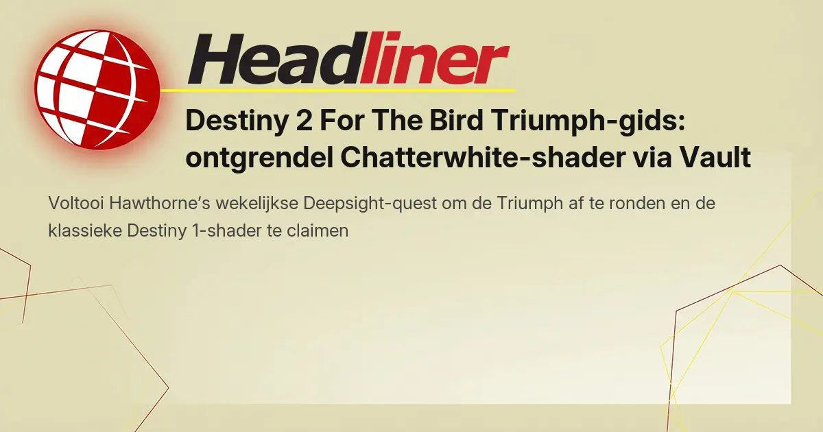 Destiny 2 For The Bird Triumph-gids: ontgrendel Chatterwhite-shader via ...