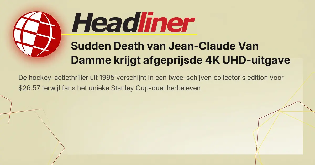 Sudden Death van Jean-Claude Van Damme krijgt afgeprijsde 4K UHD ...