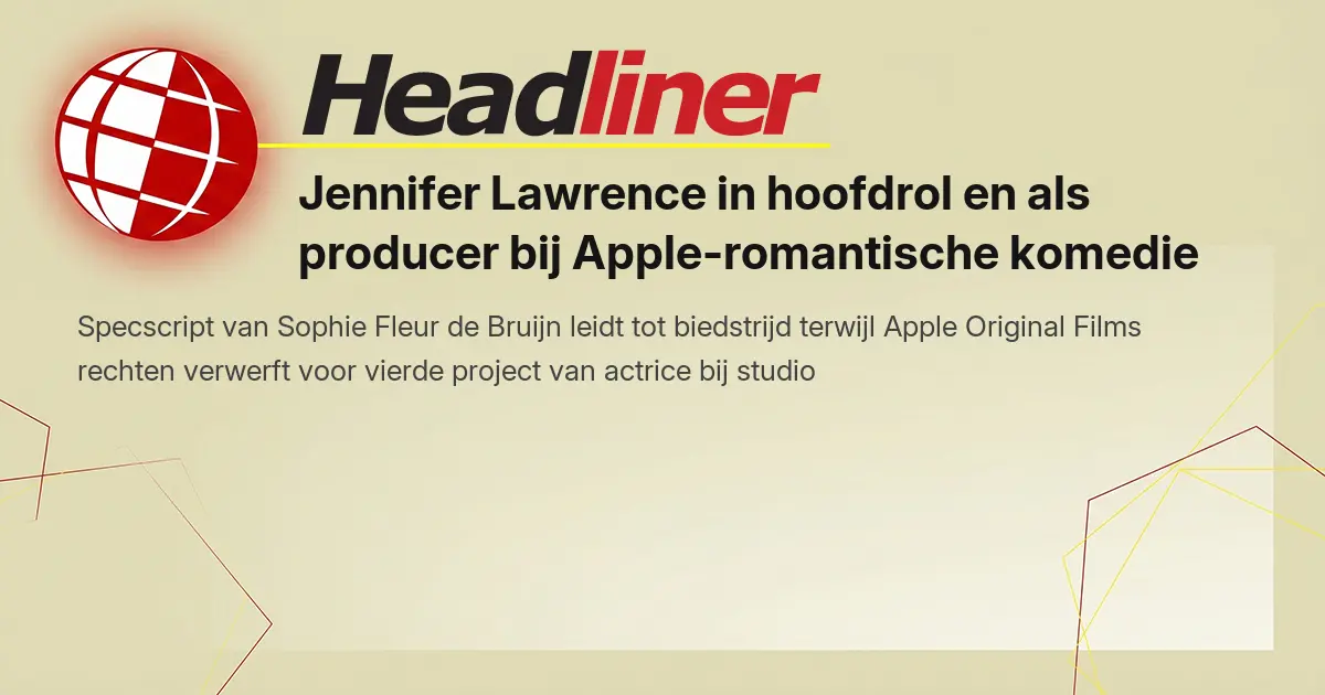 Jennifer Lawrence in hoofdrol en als producer bij Apple-romantische ...