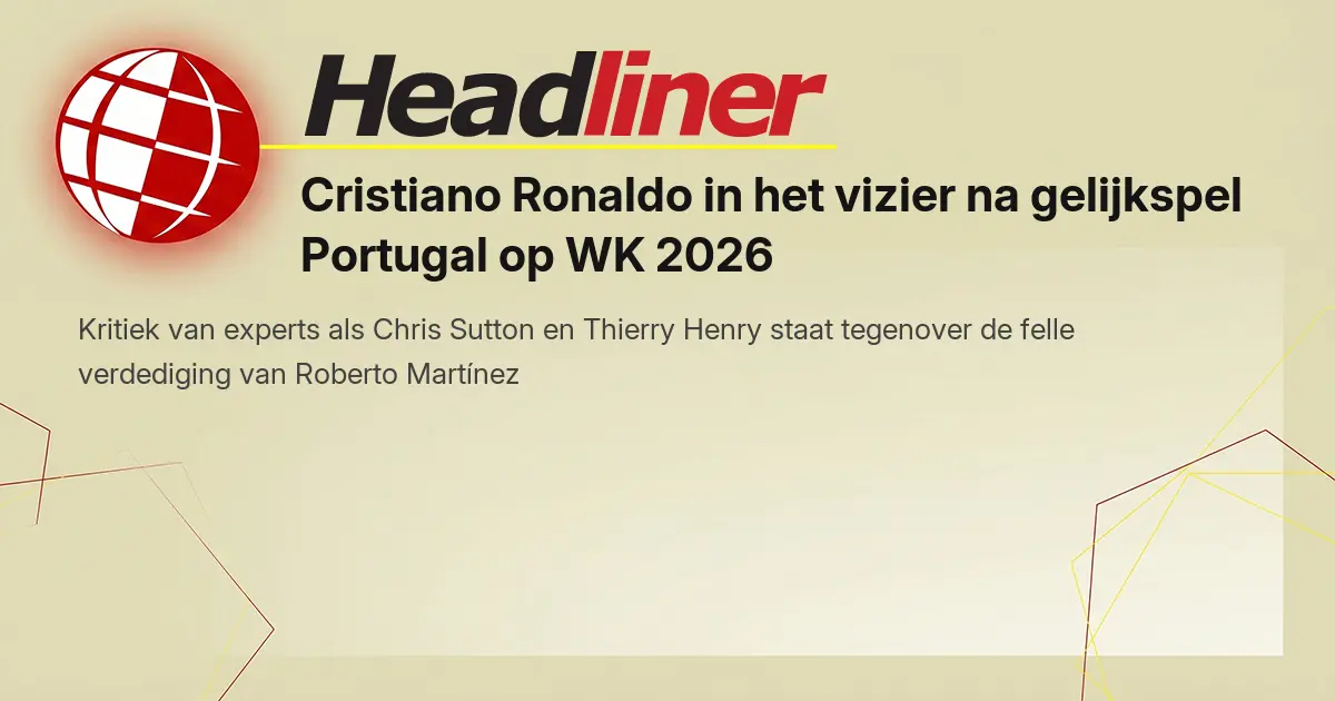 Cristiano Ronaldo in het vizier na gelijkspel Portugal op WK 2026