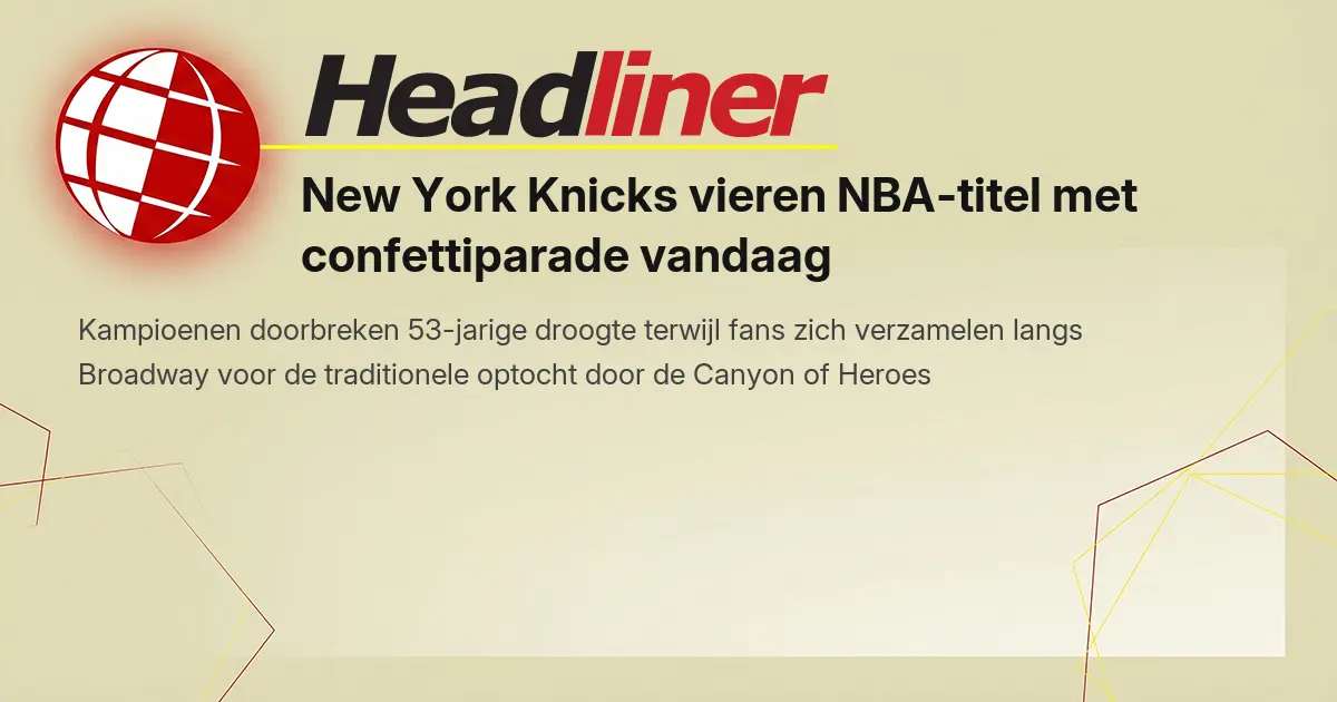 New York Knicks vieren NBA-titel met confettiparade vandaag