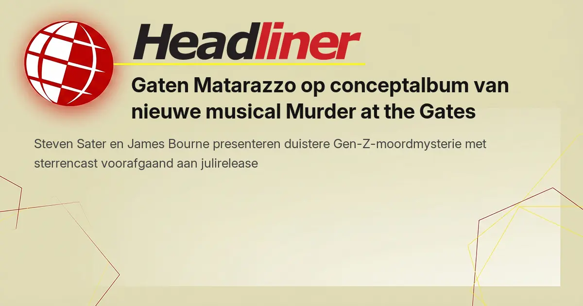 Gaten Matarazzo op conceptalbum van nieuwe musical Murder at the Gates