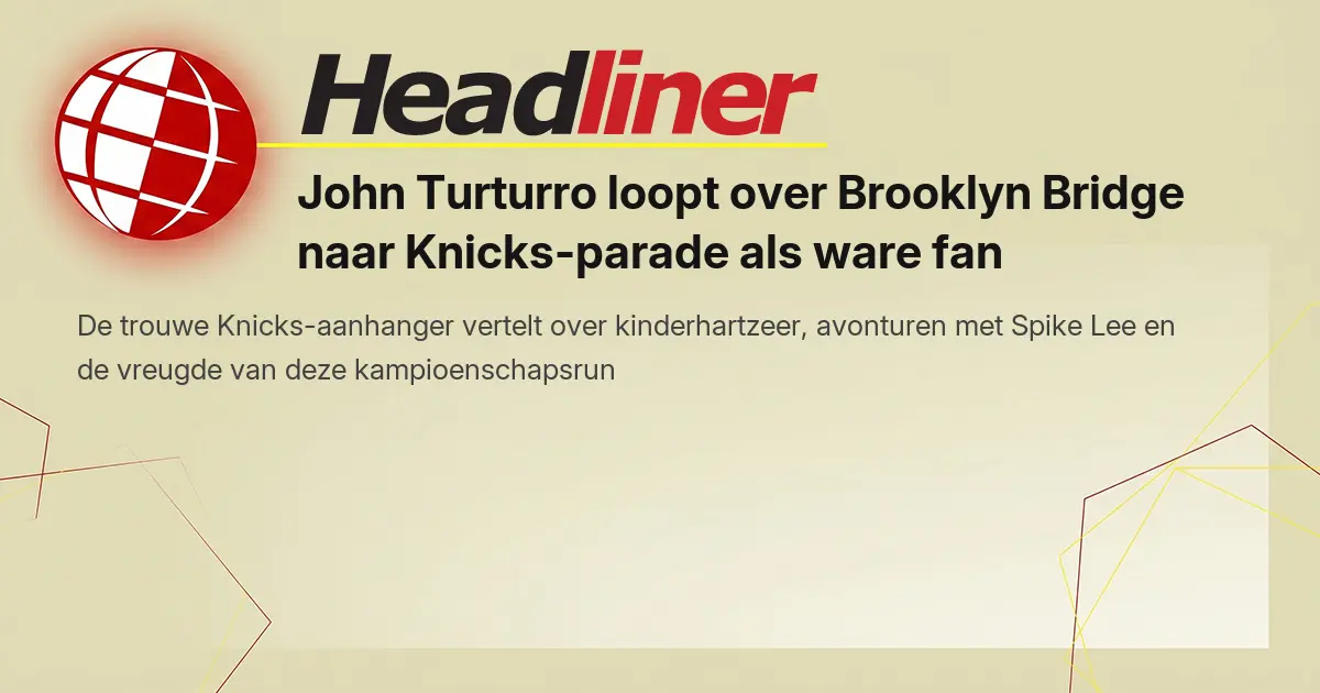 John Turturro loopt over Brooklyn Bridge naar Knicks-parade als ware fan