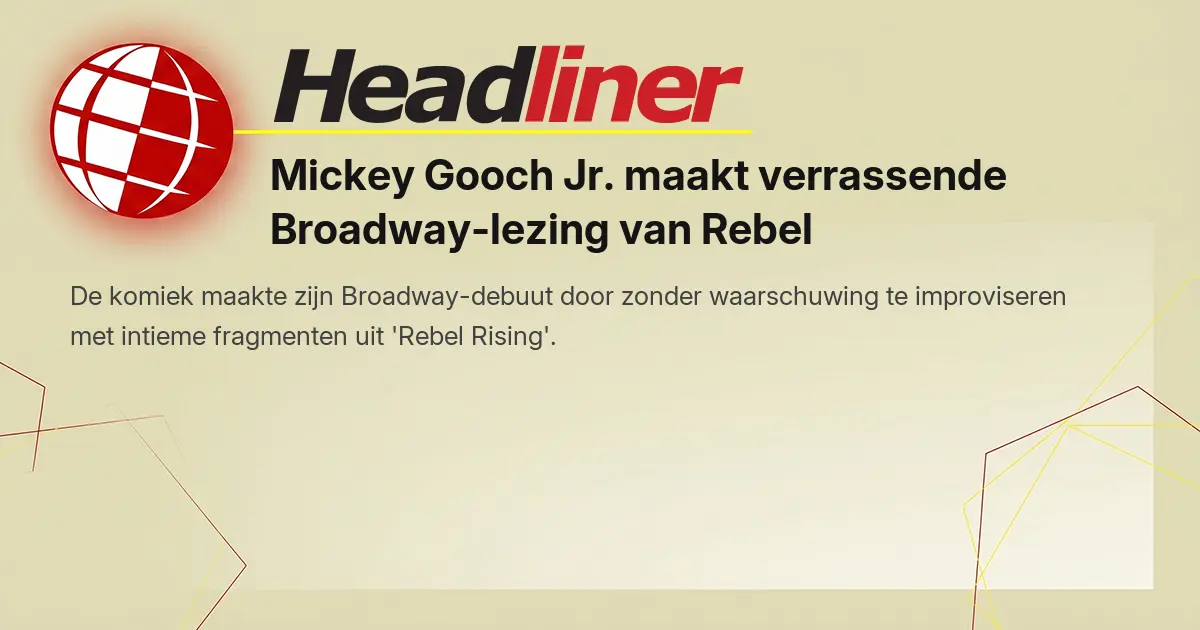 Mickey Gooch Jr. maakt verrassende Broadway-lezing van Rebel Wilson ...