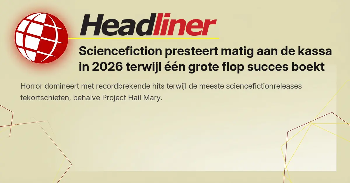 Sciencefiction presteert matig aan de kassa in 2026 terwijl één grote ...