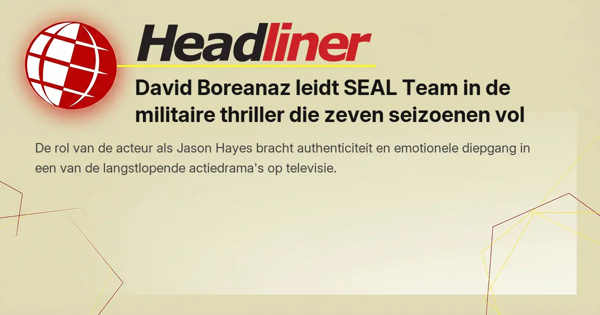 David Boreanaz leidt SEAL Team in de militaire thriller die zeven ...