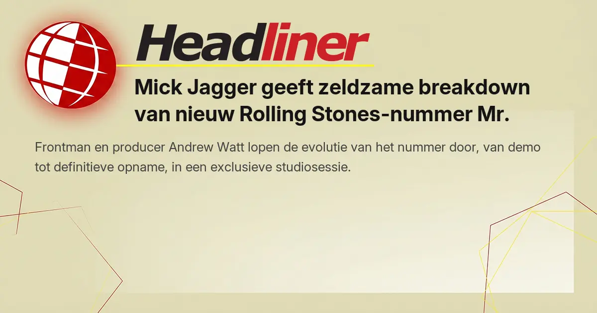 Mick Jagger geeft zeldzame breakdown van nieuw Rolling Stones-nummer Mr ...